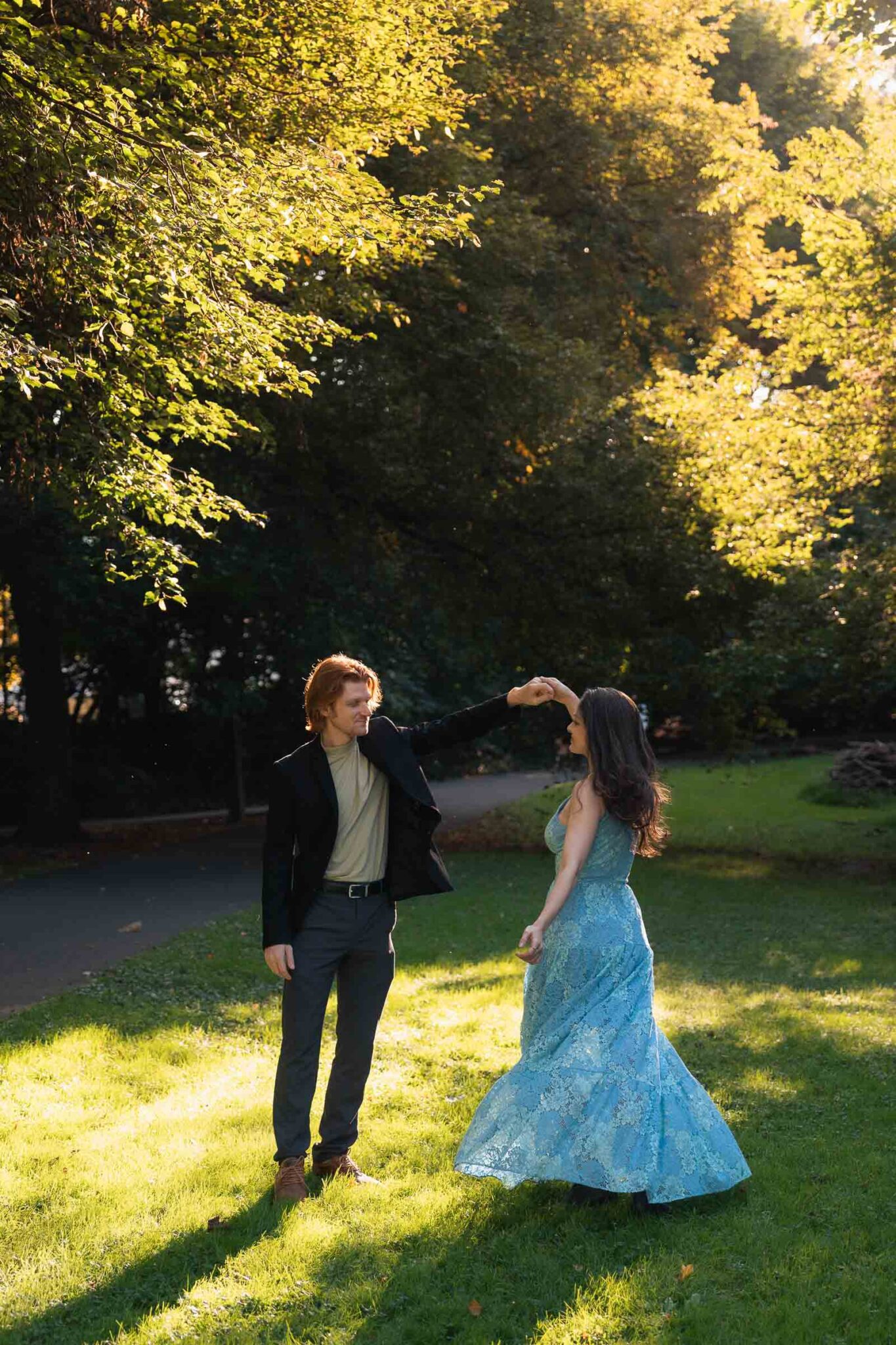 Playful Springtime Couple Photos at Brookdale Park | Bloomfield, New Jersey